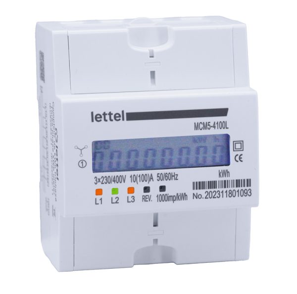 Compteur d'énergie tétra 3x 100A direct sortie impulsions - LETTEL ...