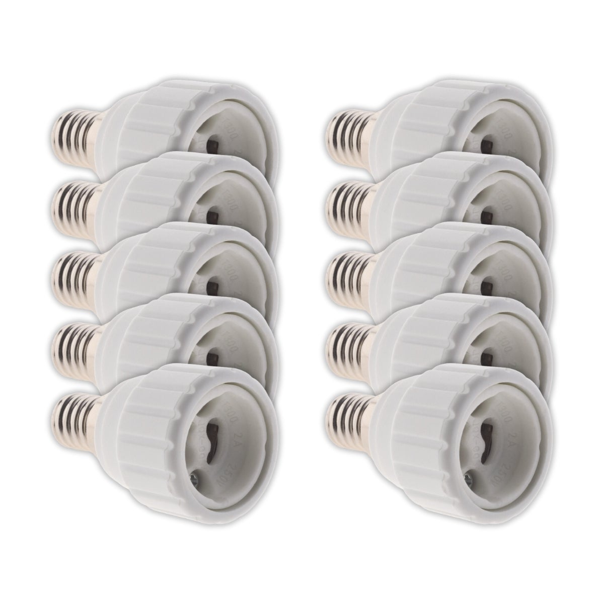 Lot de 10 - Adaptateur de douille E14 vers GU10 à visser - ignifuge - Zenitech | Leroy Merlin