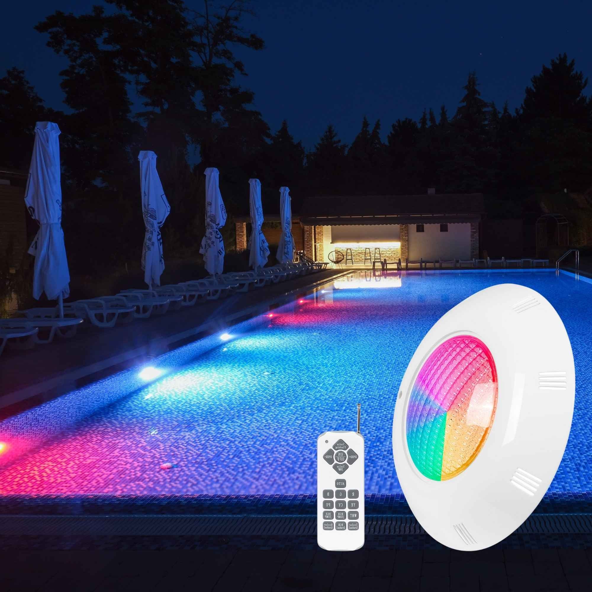 Spot de piscine submersible à LED - 12V AC - 24W - IP68 - Ø295mm ...