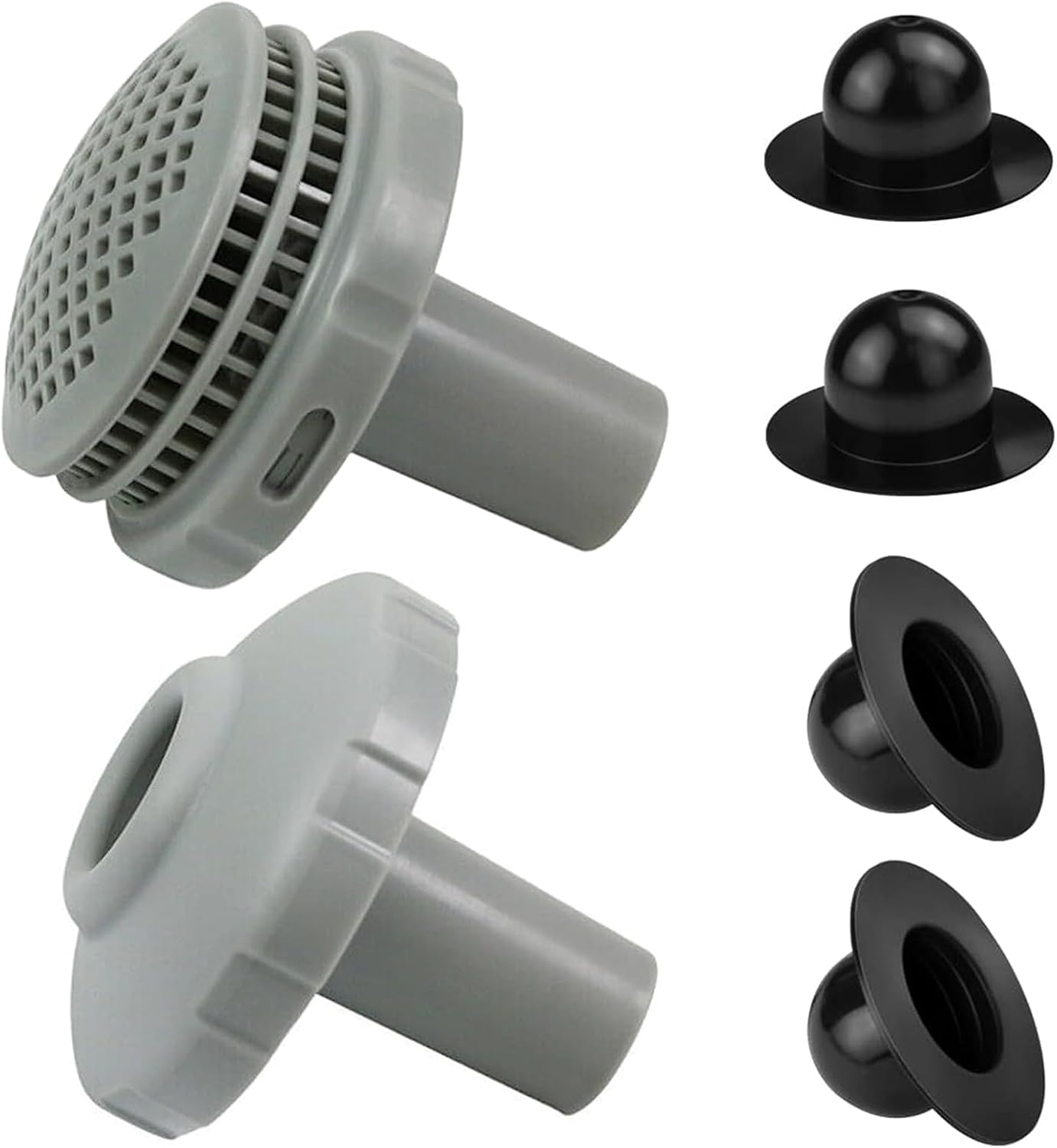 Kit de raccordement pour jet de piscine avec grille filtrante et buse d ...