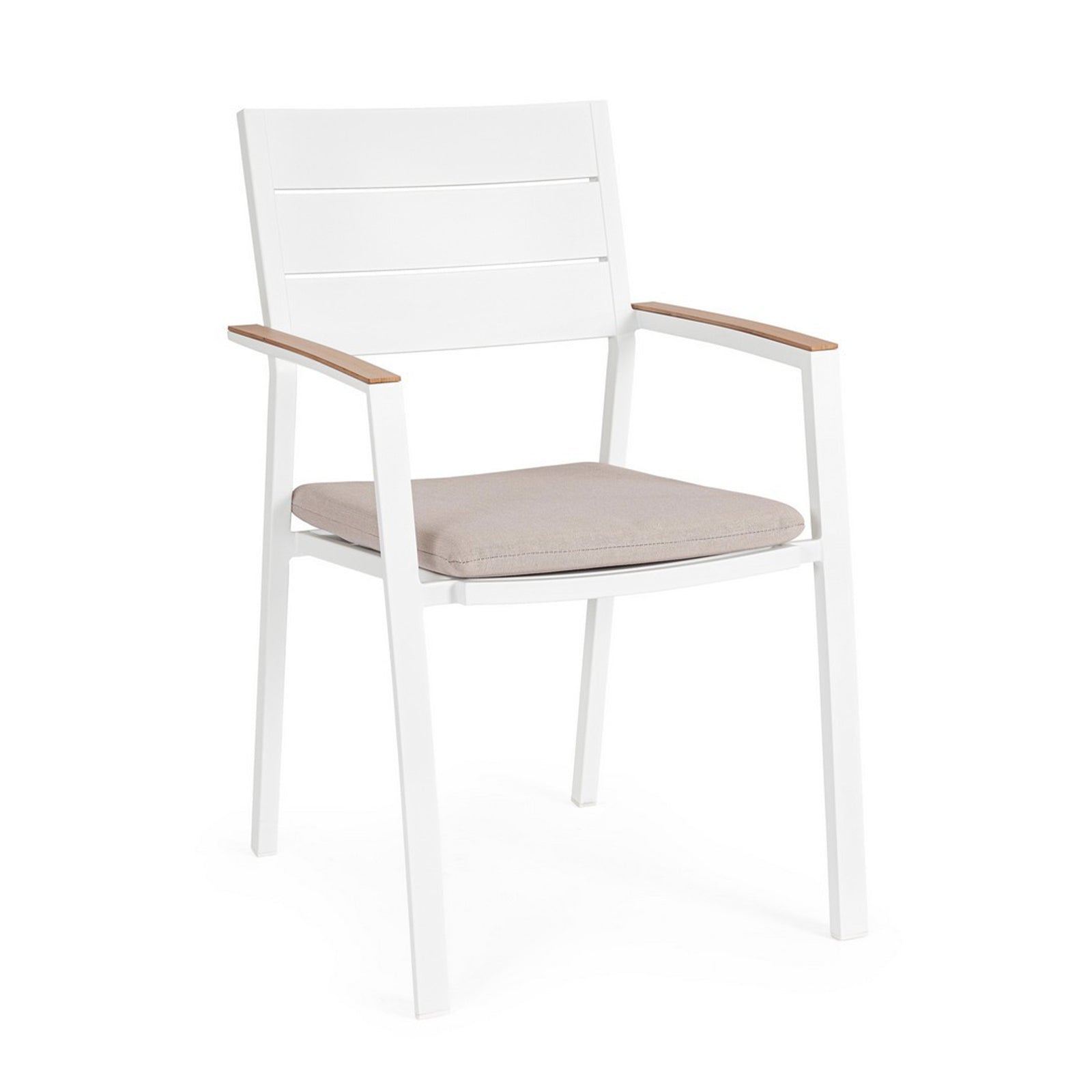 Silla "Zelmar", estructura de aluminio con cojín para interior y ...