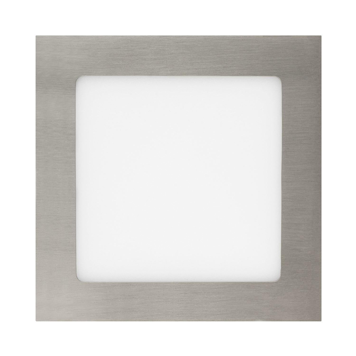 Placa LED 12W Cuadrada SuperSlim Corte 155x155 mm Silver, 6000K Blanco ...