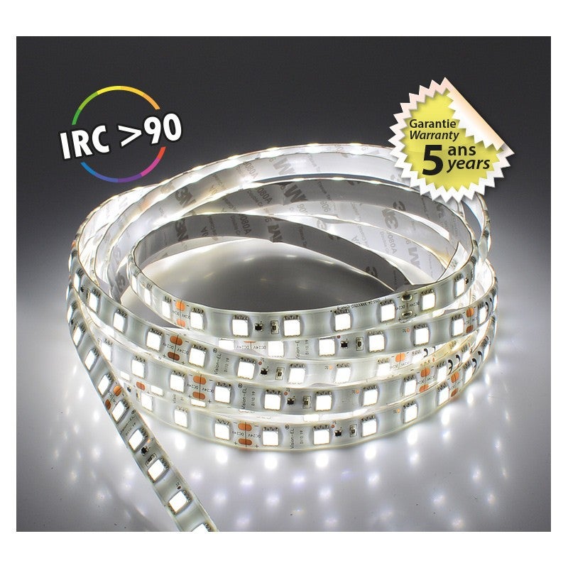 Bandeau LED 6000K 5 m 60 LED/m 52,5W IP65 - 12V - GARANTIE 5 ANS ...