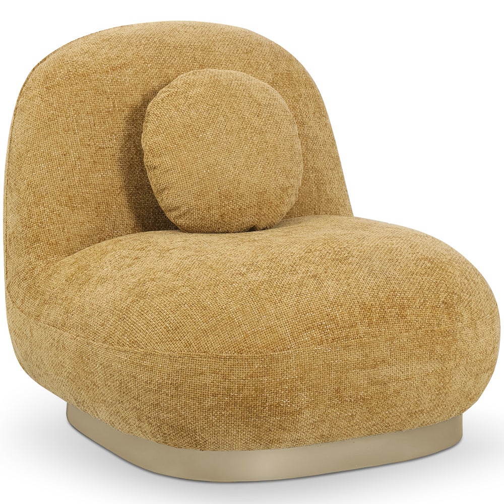 Sillón de Diseño Curvo Estilo Contemporáneo Tapizado en Chenille ...