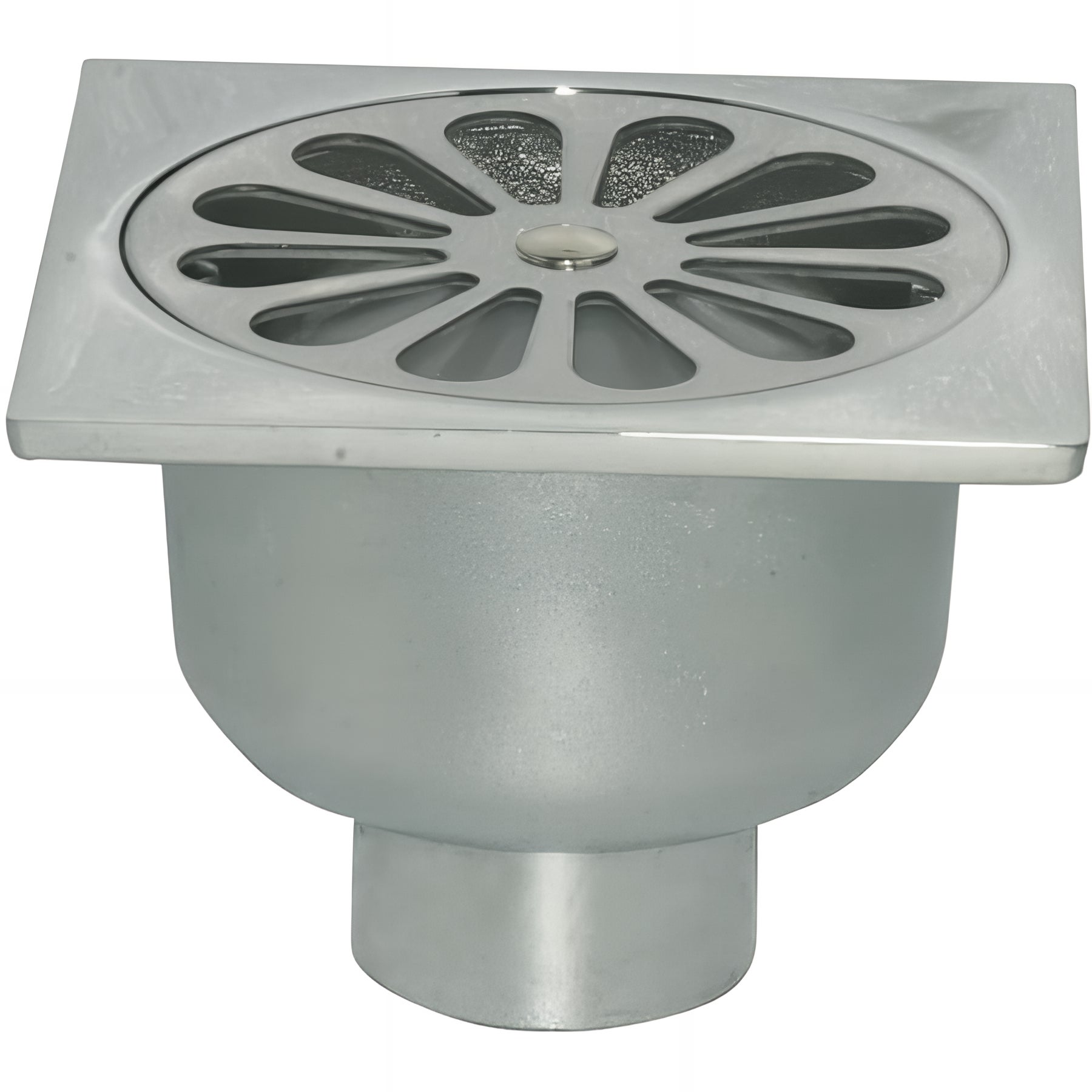 Siphon de sol 100 x 100 droit chrome | Leroy Merlin