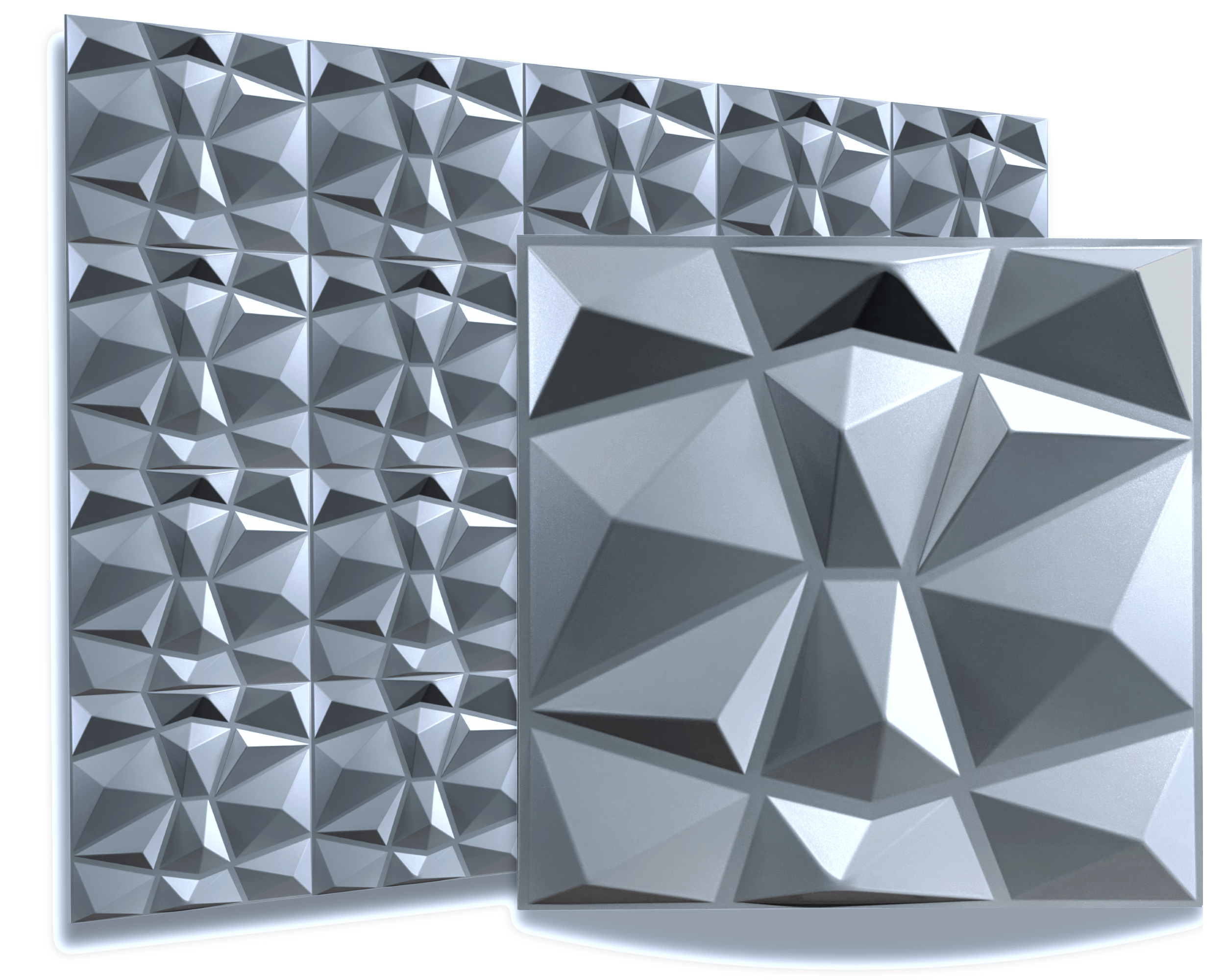 12 Paneles 3D de PVC – 3 m² – Efecto Diamante – Revestimiento ...