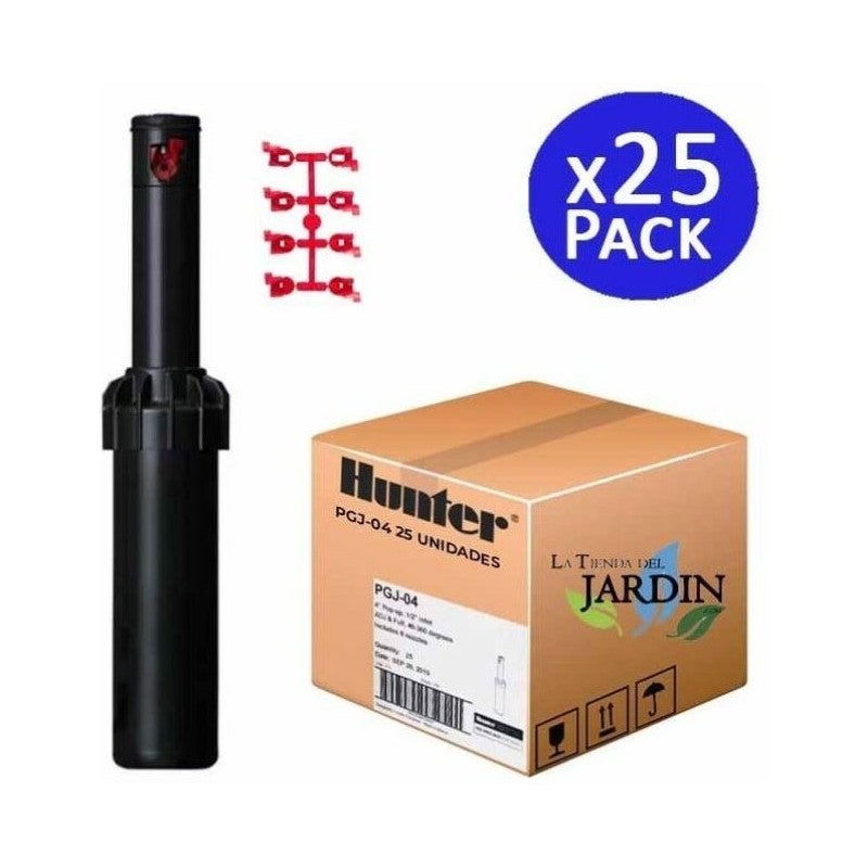 Pack 25 Aspersores de Riego Hunter PGJ-04 1/2''. Alcance 4,3 a 11,6 ...