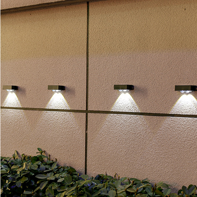 Paquete de 4 luces solares para exteriores, luz blanca, 2 luces LED ...