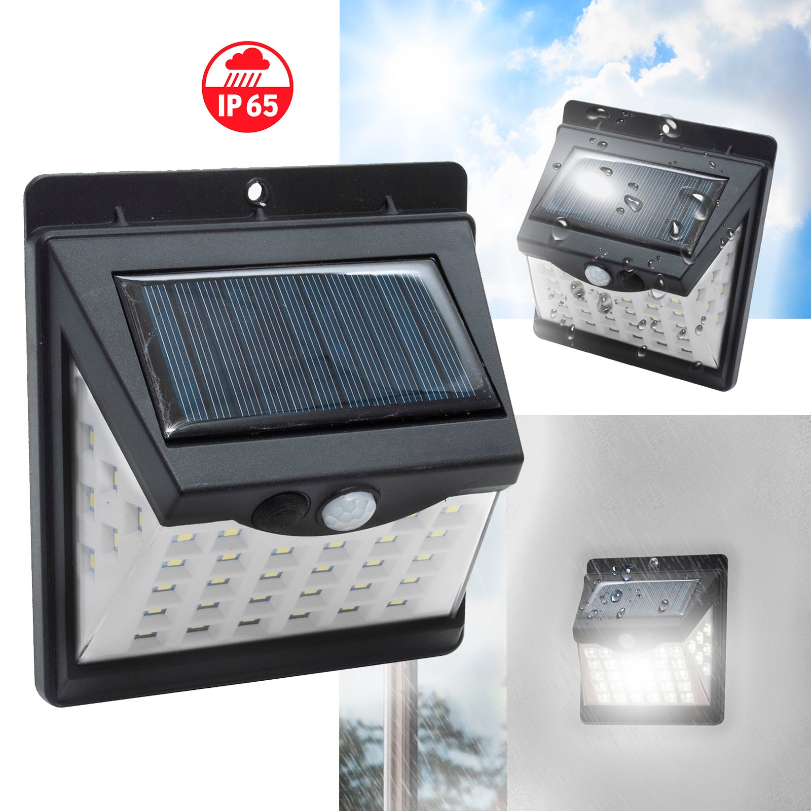 Luz Solar LED Foco LED para Exteriores con Sensor de Movimiento, 40 LED ...