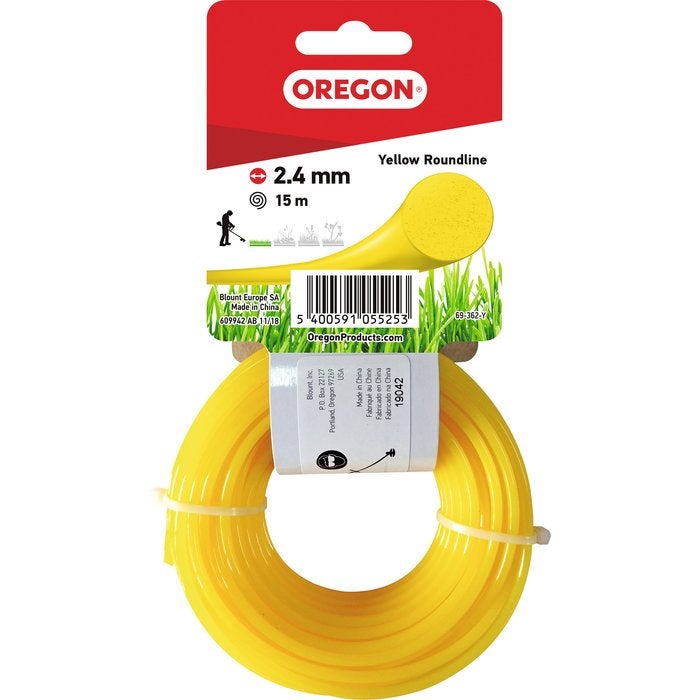 Oregon 69-356-Y Yellow Round Strimmer Line/Wire for Grass Trimmers and ...