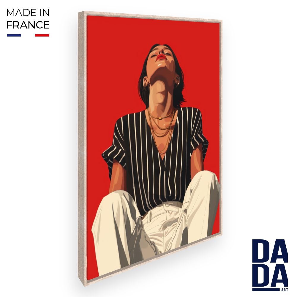 Toile encadrée Élégance moderne / 72x108cm / Cadre Effet naturel ...