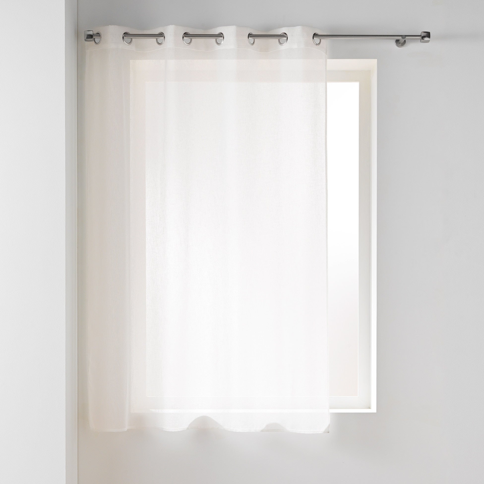 Voilage à œillets petite hauteur 140 x 180 cm – Voile tissé Carlin ...