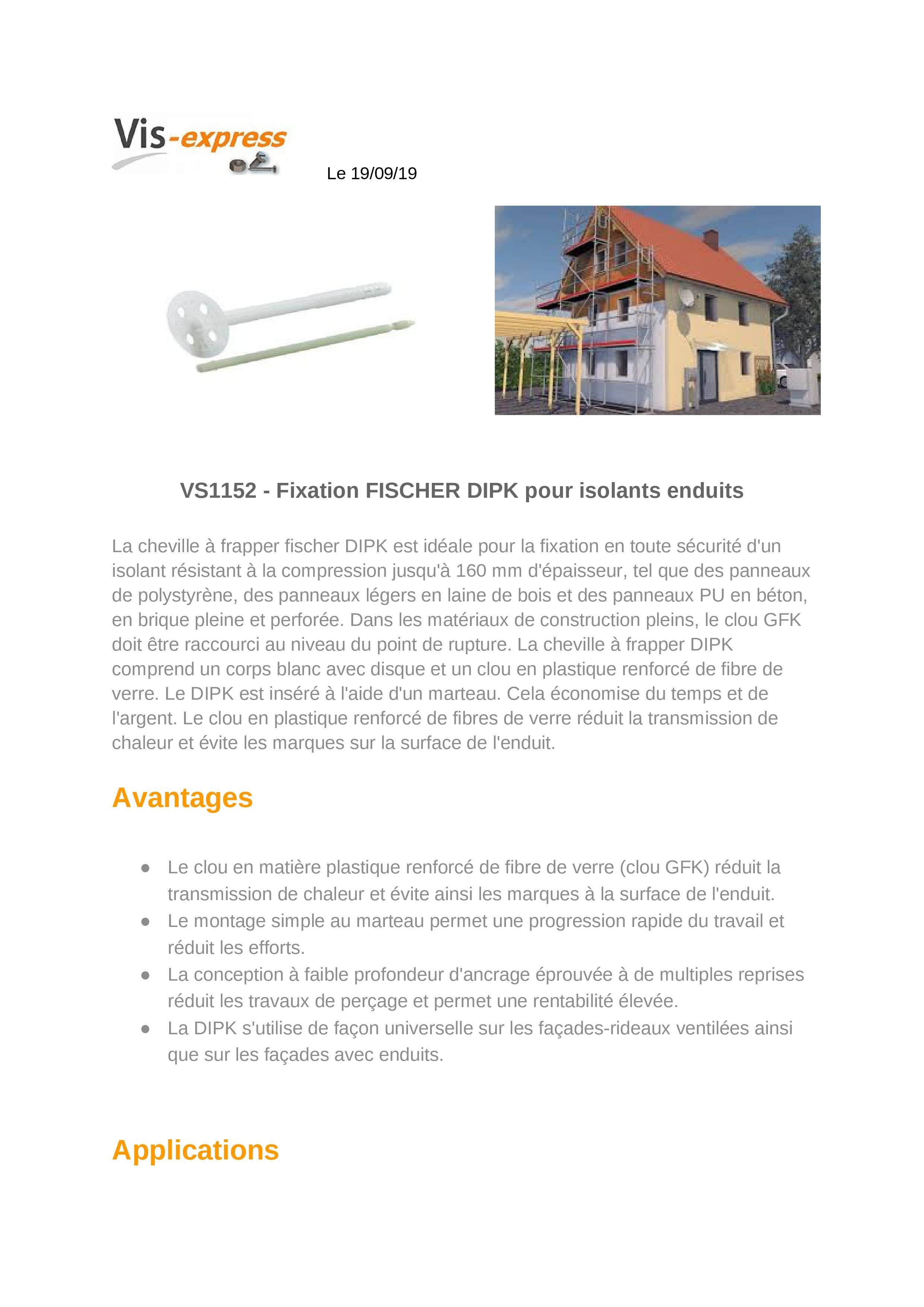 FISCHER ISOLANT DIPK 8/20-40 2PIECES | Leroy Merlin
