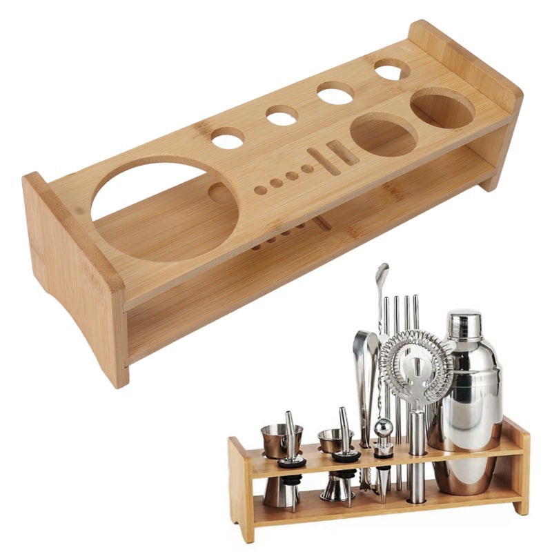 Estante de almacenamiento de bambú y madera para herramientas de ...