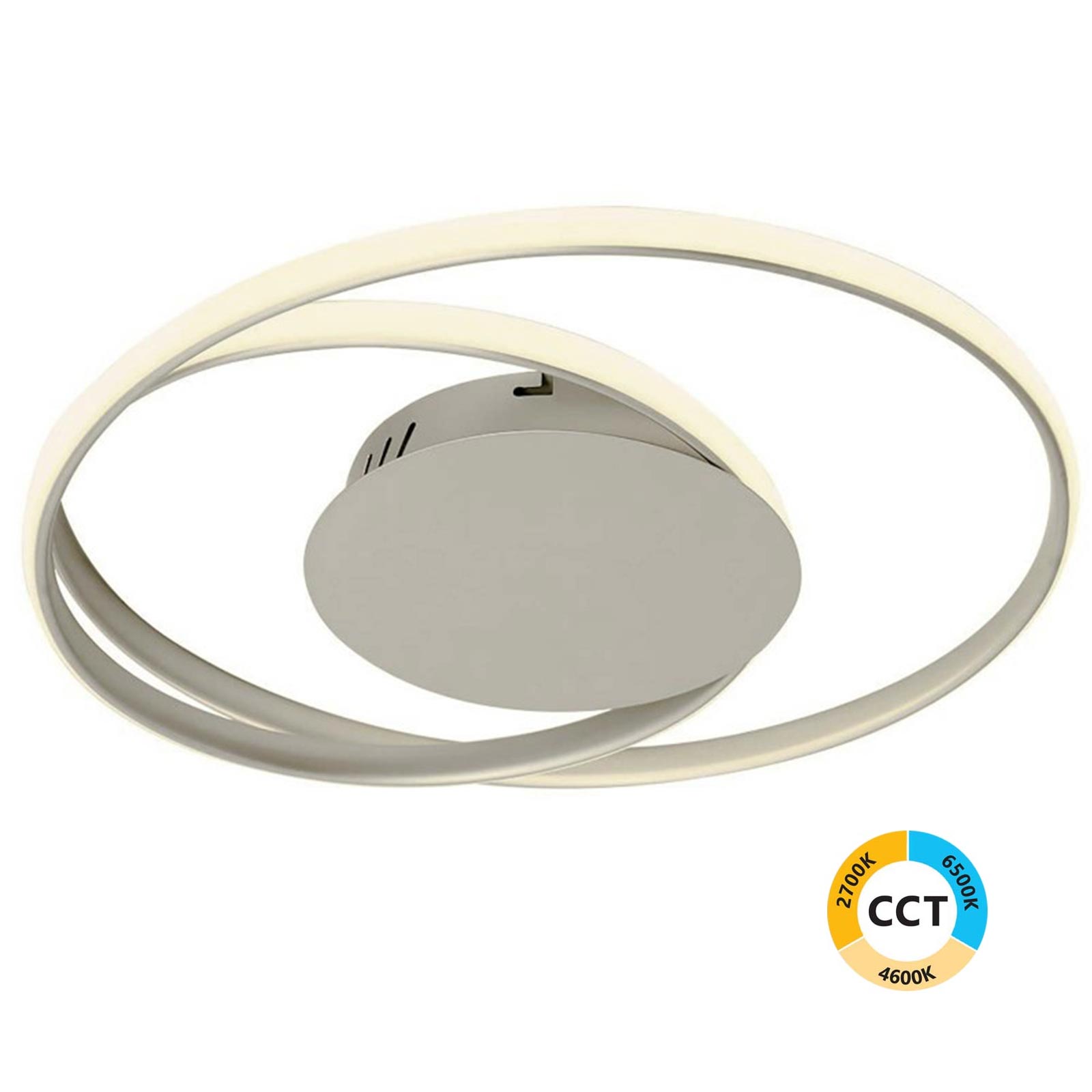 ODEON plafoniera moderna LED 38W cerchi luminosi lampada luce soffitto ...