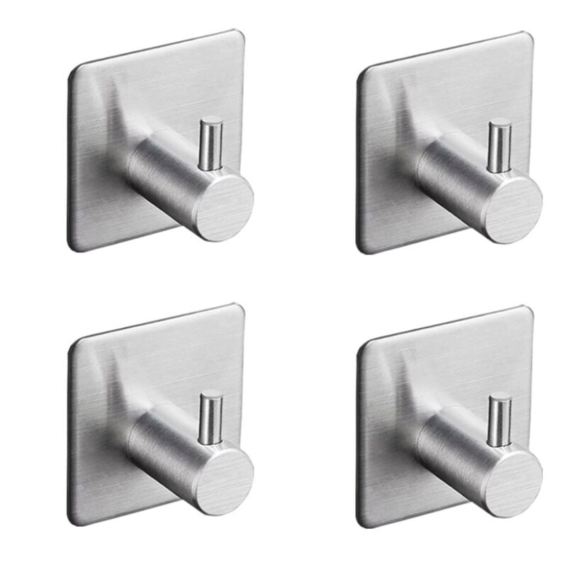 4 crochets collants, porte-serviettes, crochet en acier inoxydable ...