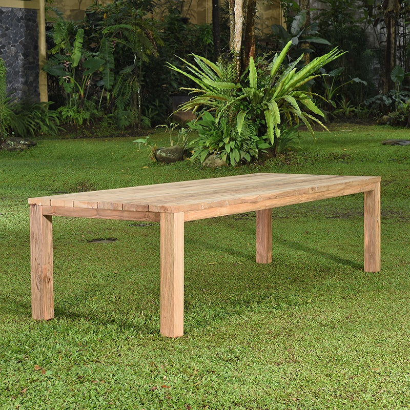 Mesa de teca reciclada 300 x 110 cm Callao | Leroy Merlin