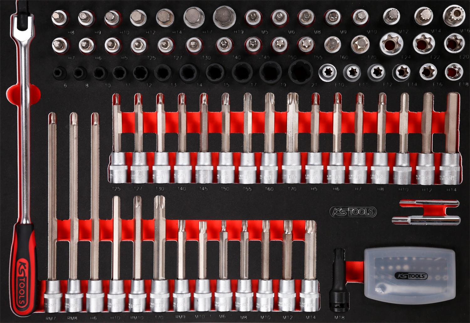 KS TOOLS SCS 1/2" Module de douilles, 111 pcs, modules système 1/1 ...