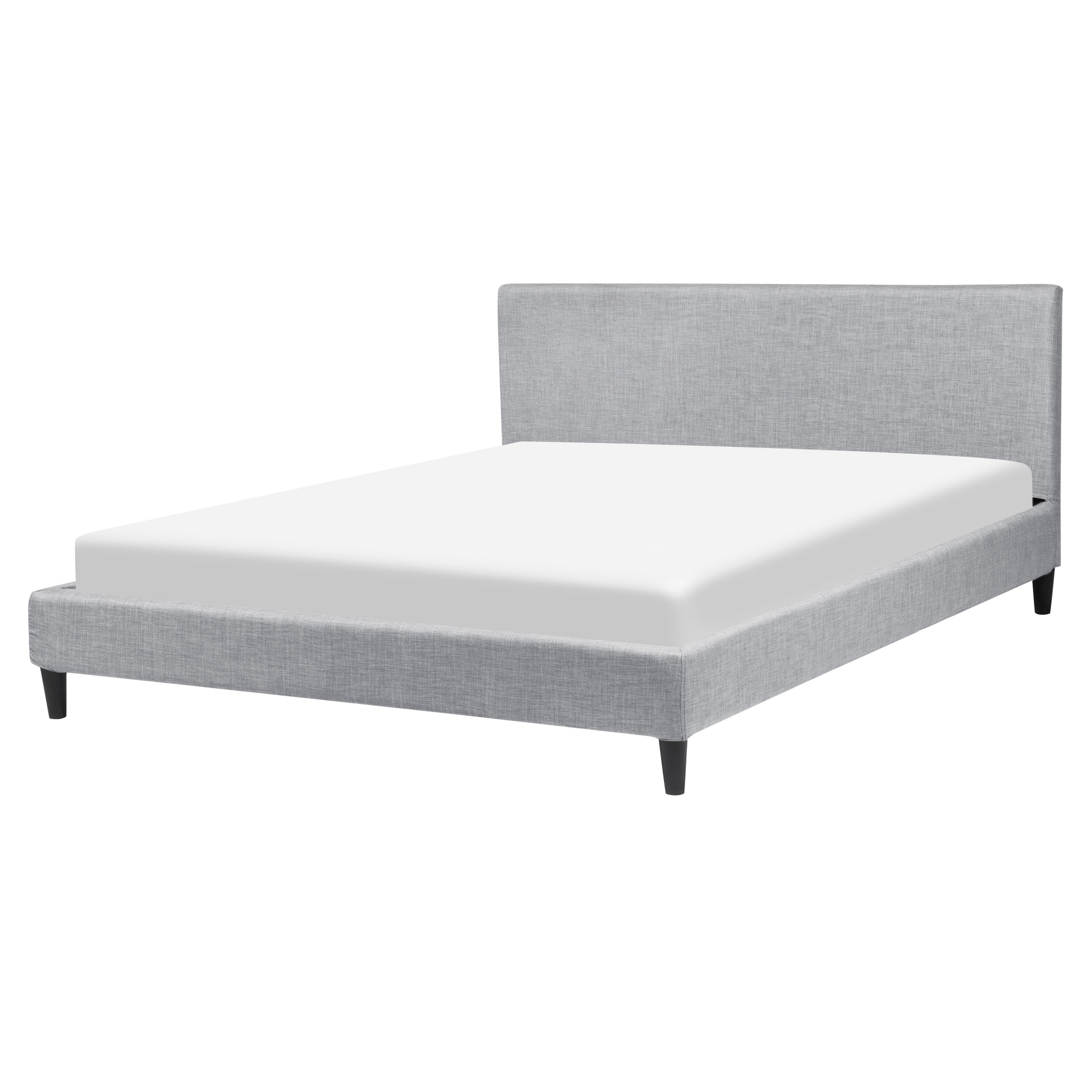 Beliani Cama FITOU 160 x 200 cm Tela Gris claro | Leroy Merlin