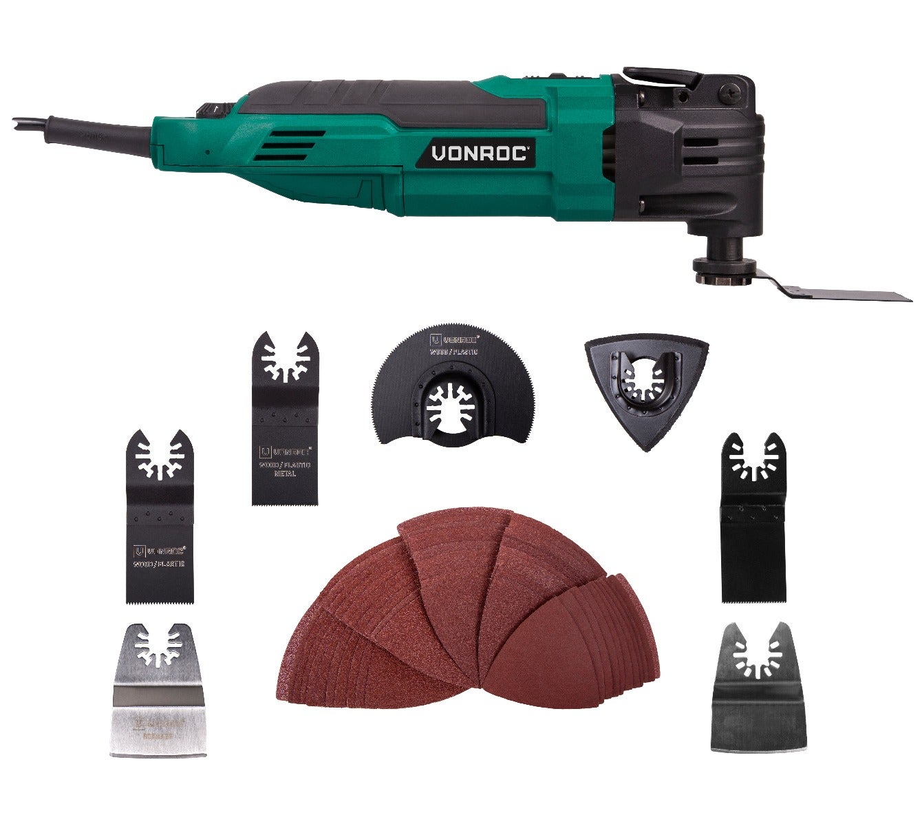 Outil multifonction oscillant VONROC 300W - 61 accessoires et sac de ...