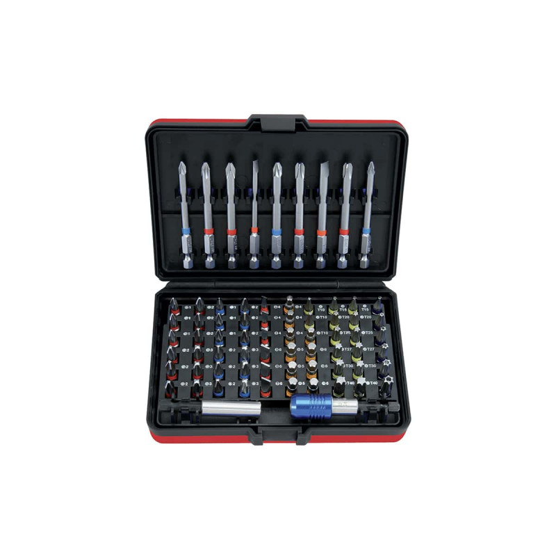 Jeu d'embouts KS TOOLS Torsion Power - Vissage à code couleur - 71 pcs - 918.3070 | Leroy Merlin