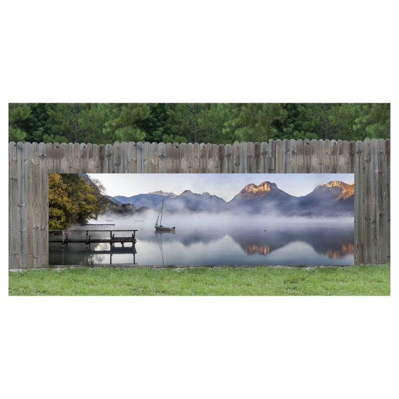 Brise vue trompe l'oeil imprimé ANNECY, 500 x 150 cm (LxH), 100% ...