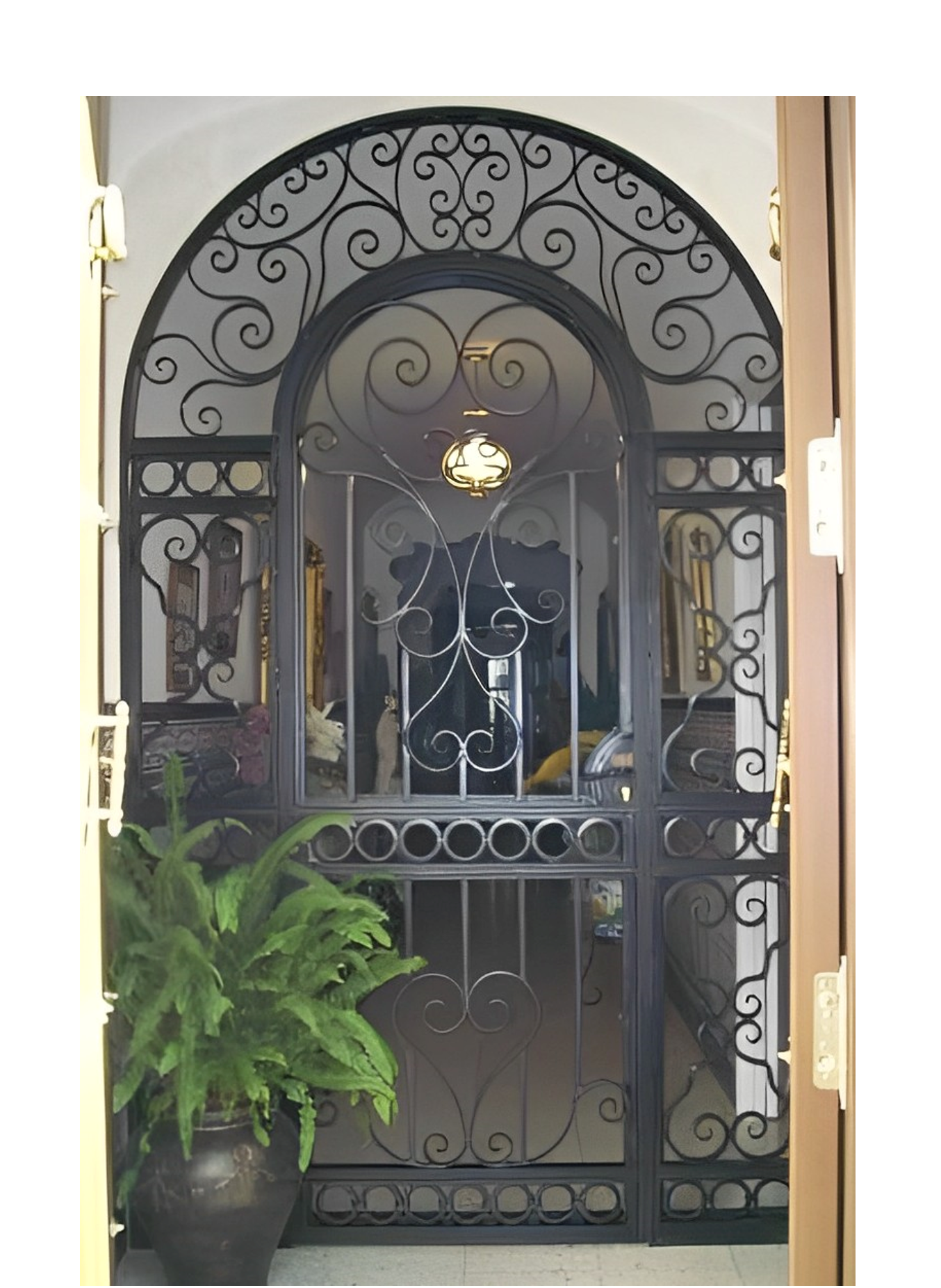 PORTAIL, PORTE D'ENTRÉE MÉTALLIQUE, FAITE À LA MAIN, POUR L'EXTÉRIEUR ...