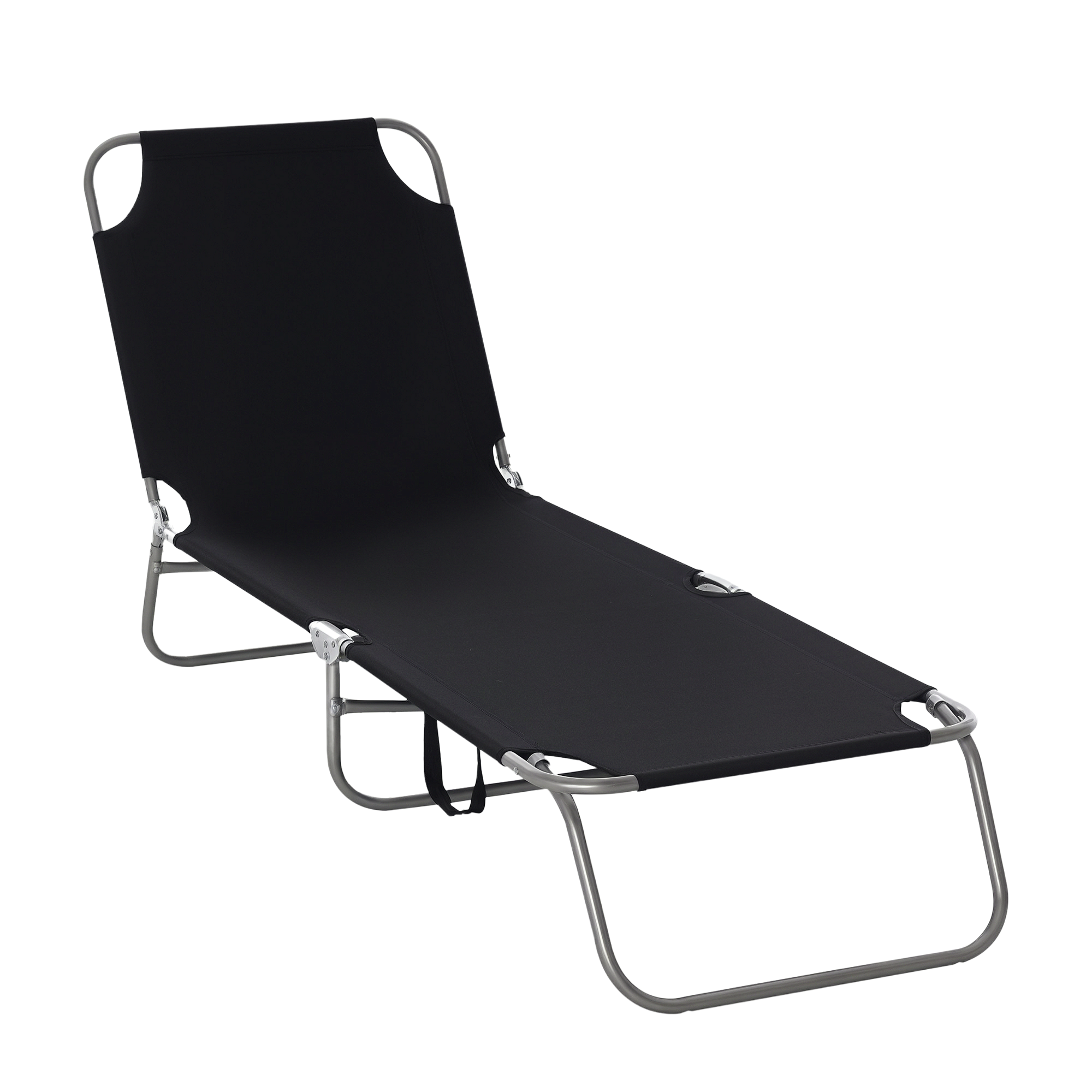 Tumbona plegable con respaldo regulable y estructura de metal ...
