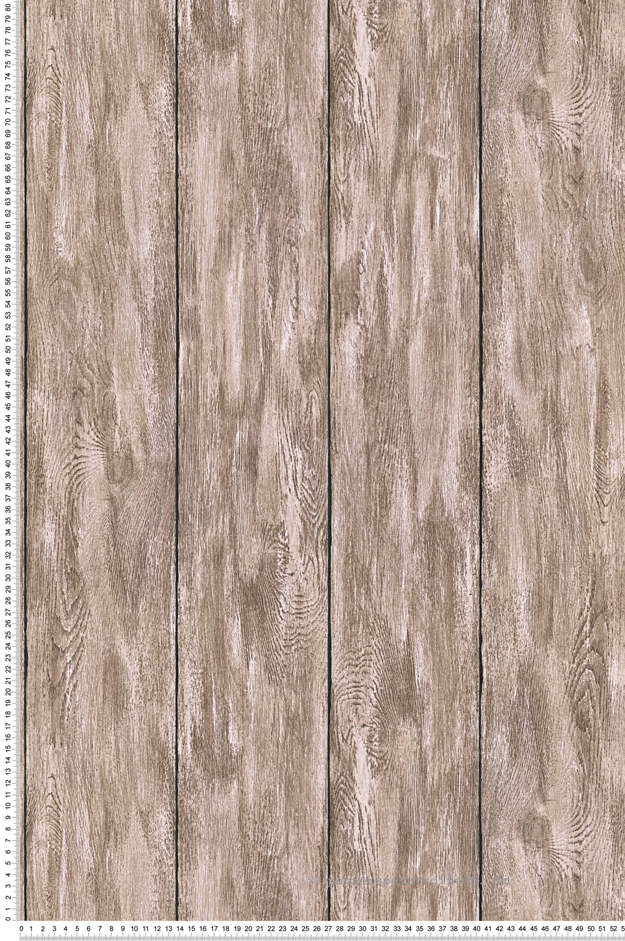 Papel pintado tablas de madera marrón claro - 53 cm x 10,05 m - A.S ...