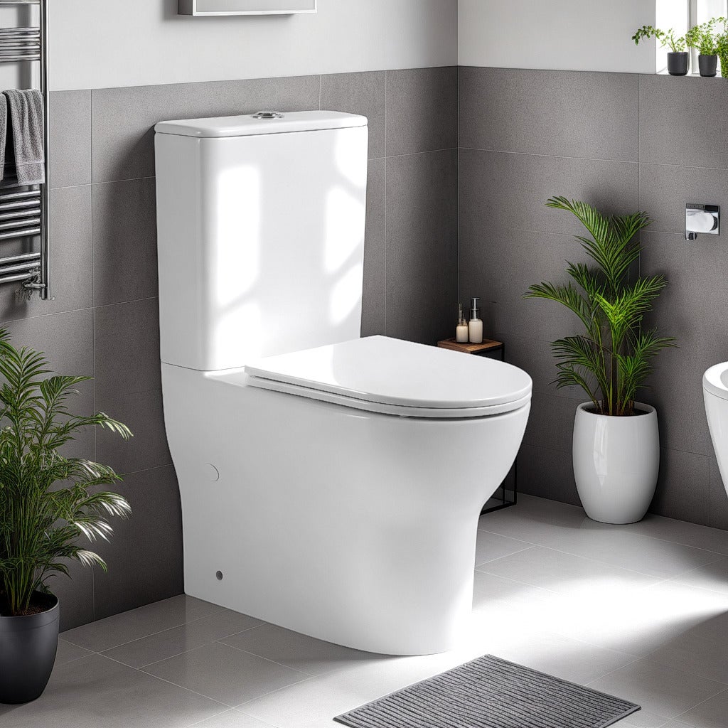 WC V2 | TOILETTE EN CERAMIQUE | ABATTANT AMORTI | SYSTEME RIMLESS ...