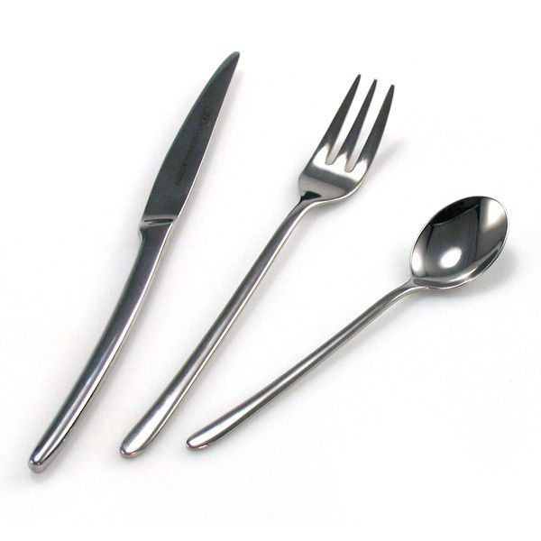 Juego de cubiertos para postre o brunch en acero inoxidable (18 piezas ...
