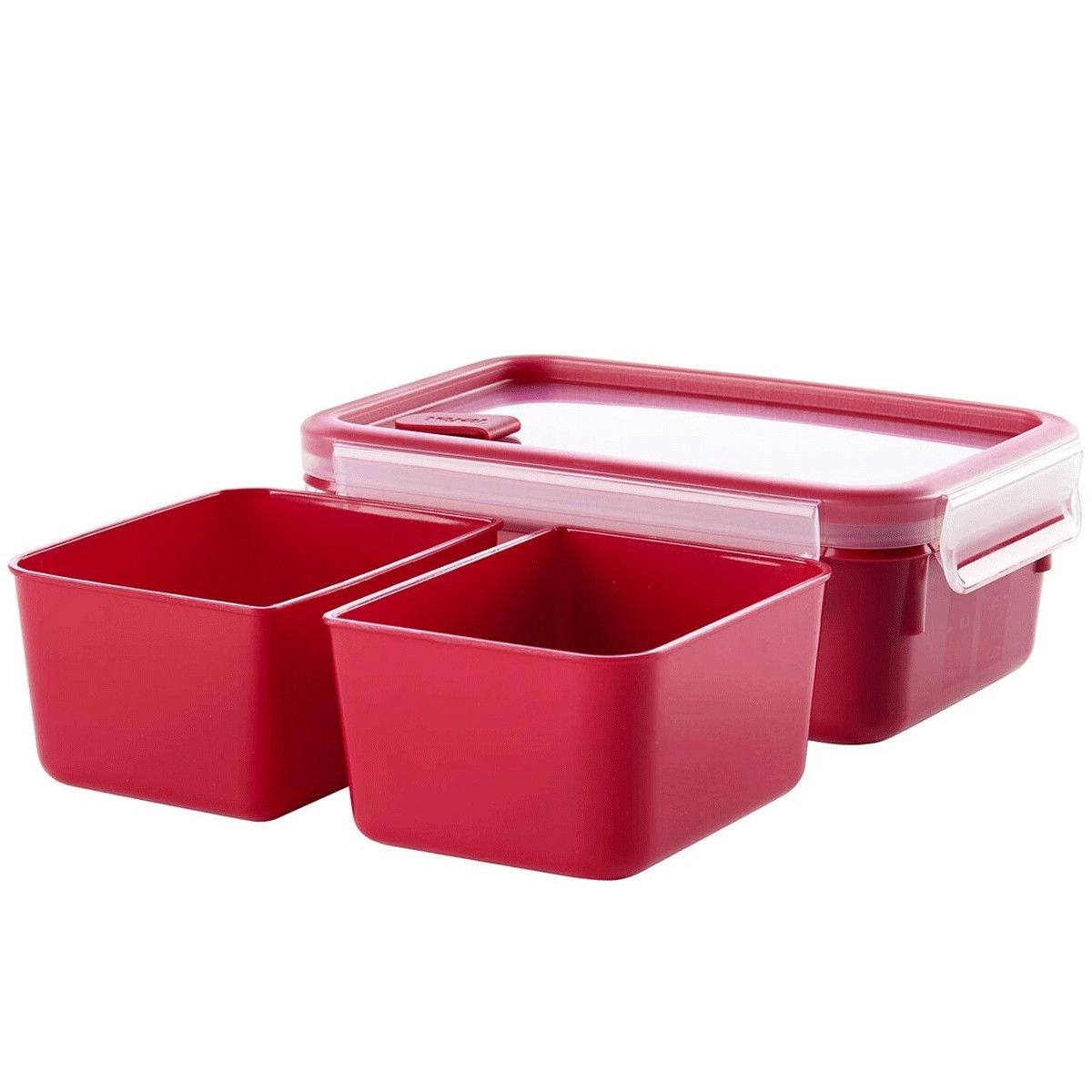 Boîte spécial micro-ondes rouge à compartiments masterseal 1.2 l ...