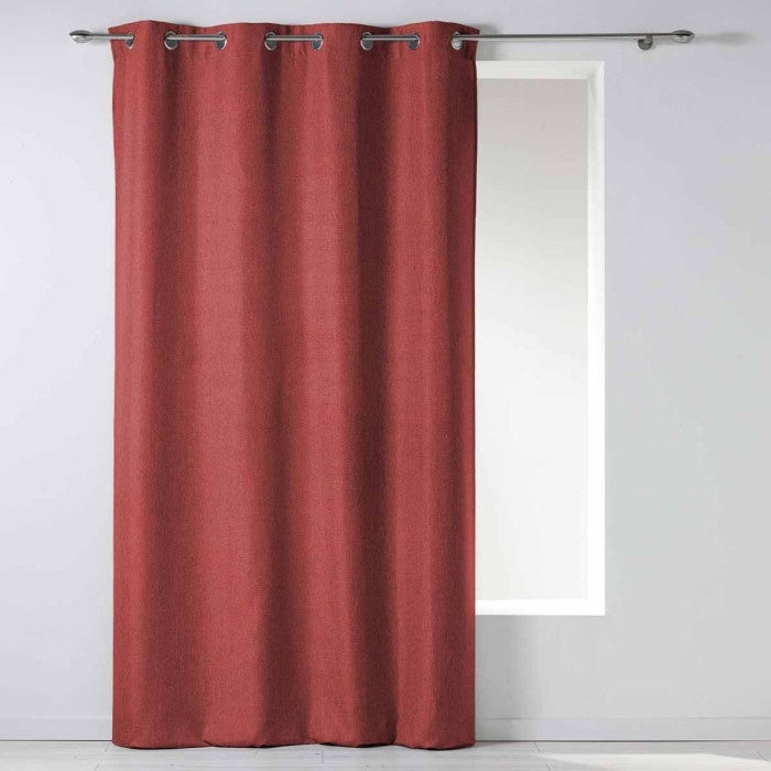 Rideau à Œillets "Newton" 140x260cm Carmin | Leroy Merlin