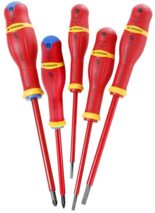 FACOM - Jeu de 5 tournevis Protwist isolés 1000V - ATD.J5VE | Leroy Merlin