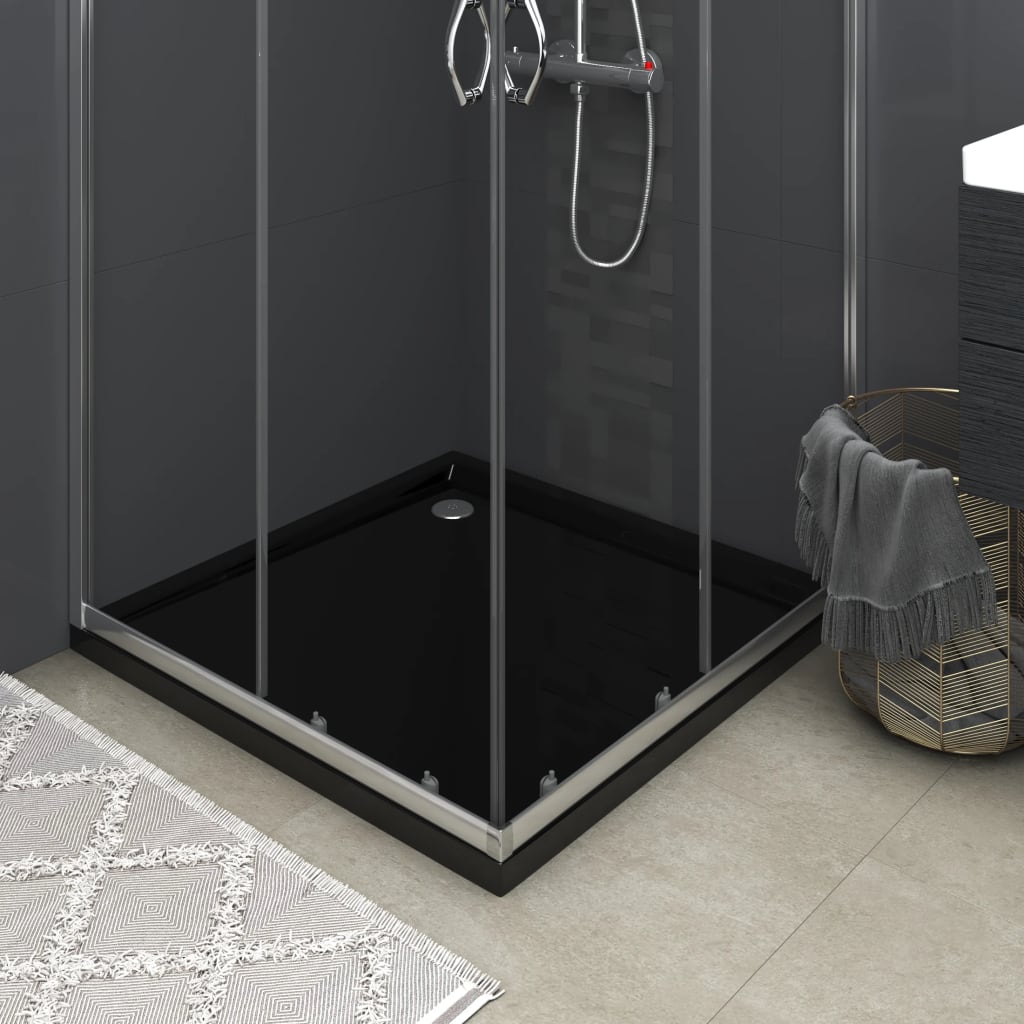 Receveur de douche carré ABS Noir 90x90 cm | Leroy Merlin
