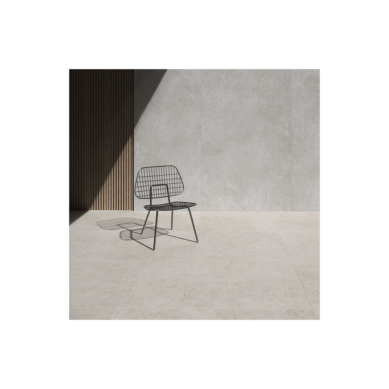 Carrelage grès cérame effet pierre ARCO 90x90 cm Beige argile - Naturel ...