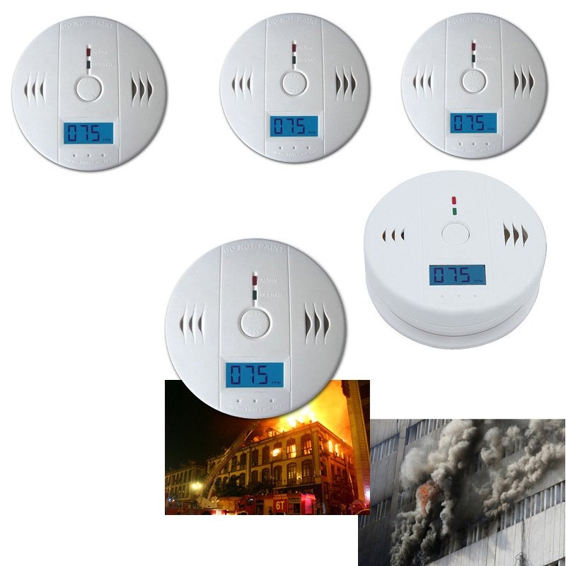 Detector de CO 5x con alarma visual y sonora: proteja su hogar contra ...