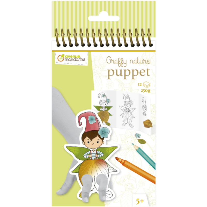 Carnet de coloriage Graffy Nature - Puppet - 12 feuilles | Leroy Merlin