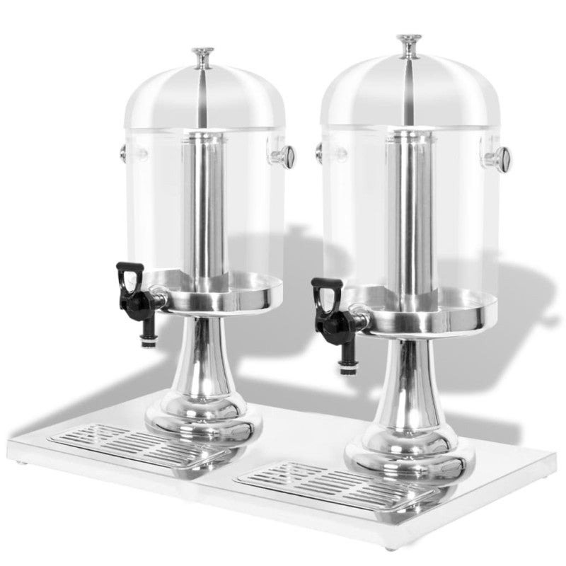 Double distributeur de jus en acier inoxydable 2 x 8 L | Leroy Merlin
