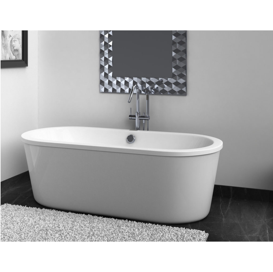 Baignoire balnéo design ovale LOFT blanche Élégance Tablier inclus ...