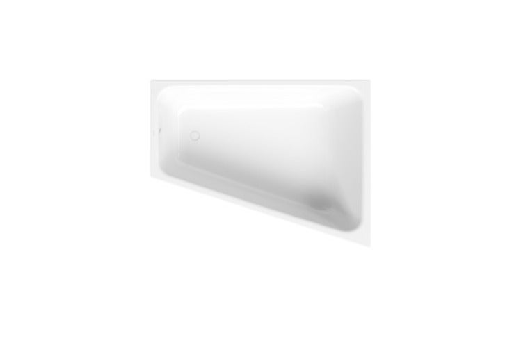Baignoire d'angle BetteSpace L, 170x130cm, 1142, simple dos, blanc ...