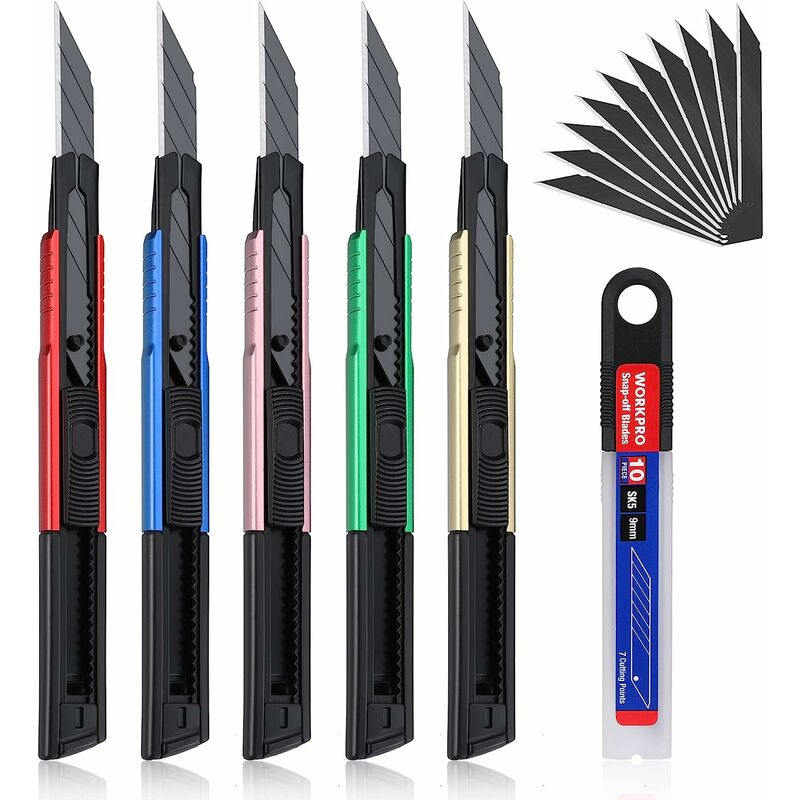 Lot de 50 - 200 Cutter orange et noir Lames sécables 9 mm Découpe ...