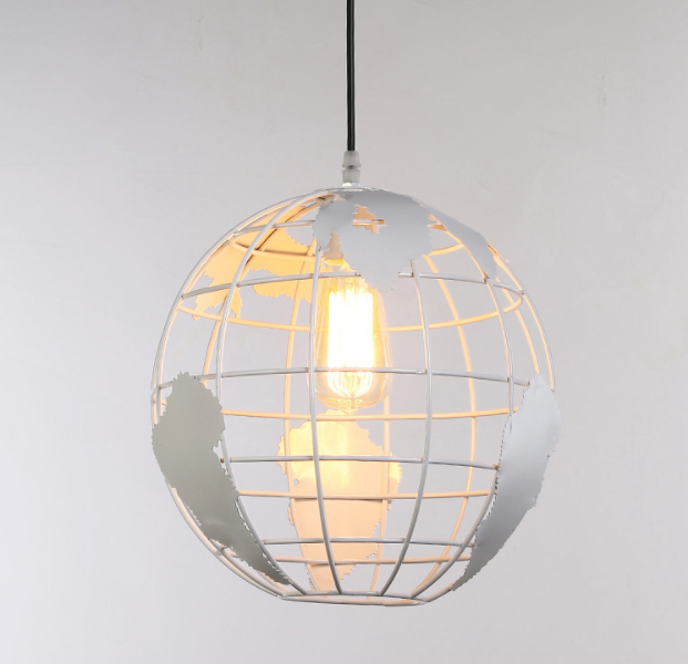 COMELY Suspension Luminaire Globe Blanc Ø28 cm E27, Lustre Design Carte ...