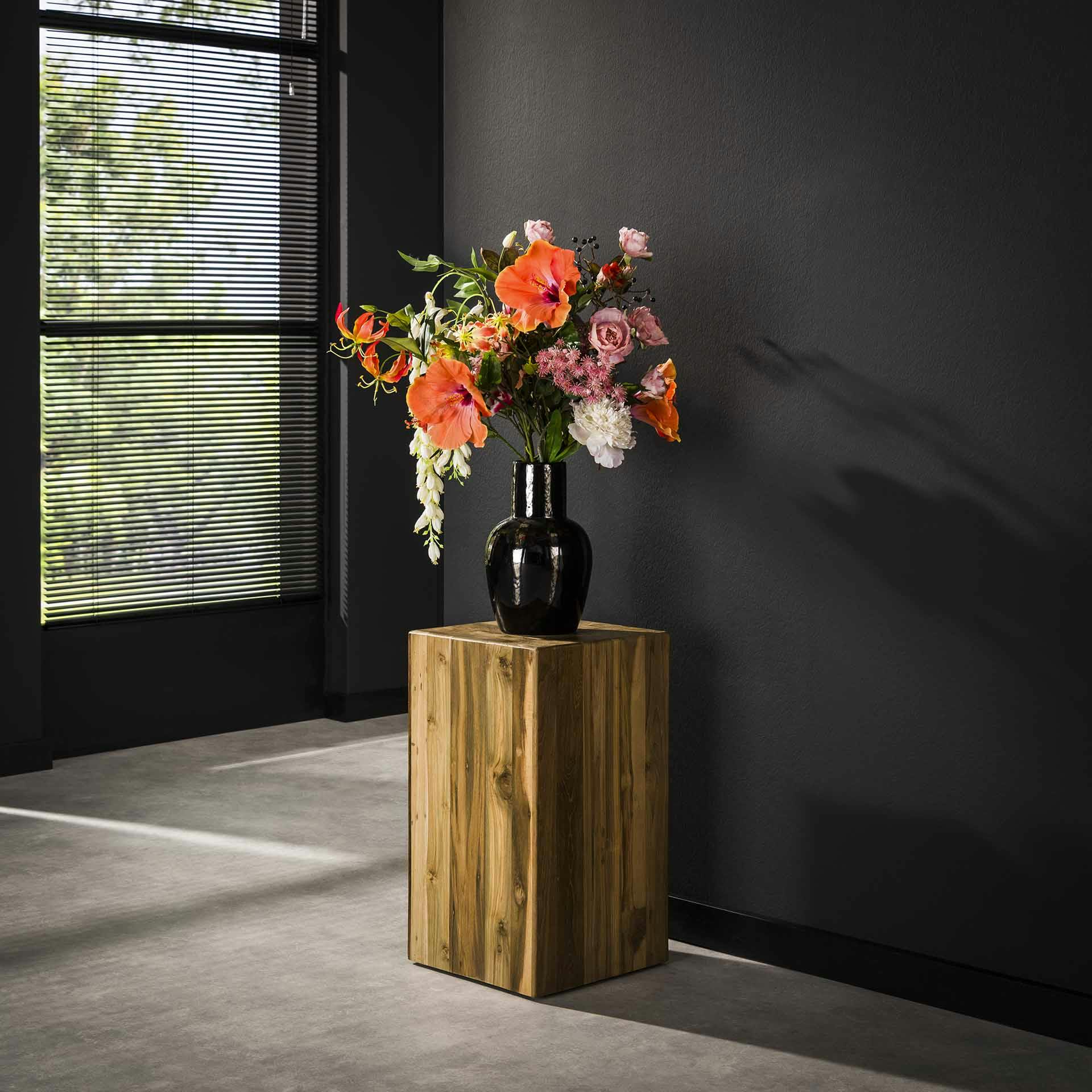 Sellette en bois de teck recyclé forme carrée 65 cm | Leroy Merlin