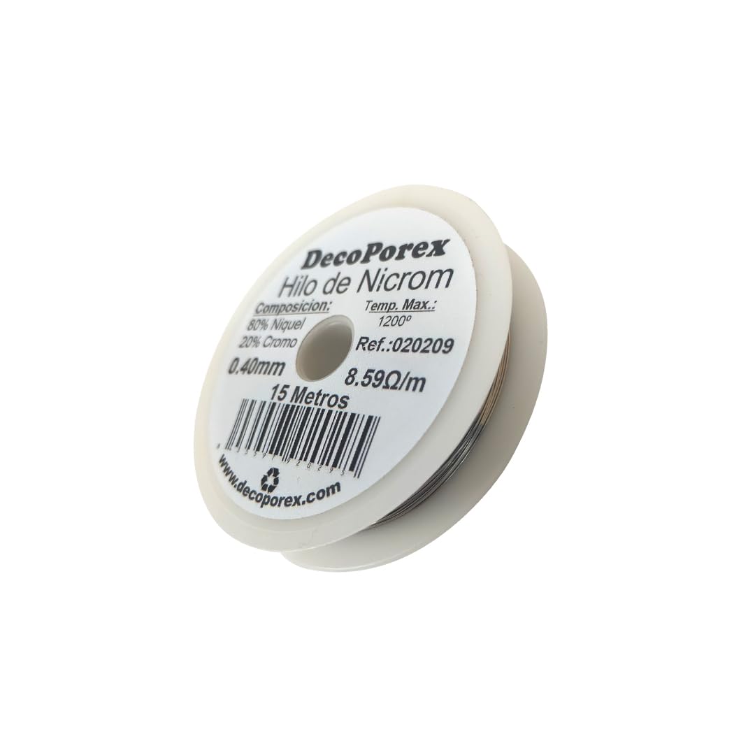 DecoPorex – Bobina filo di resistenza in nichel 0,40 mm – 15 metri ...