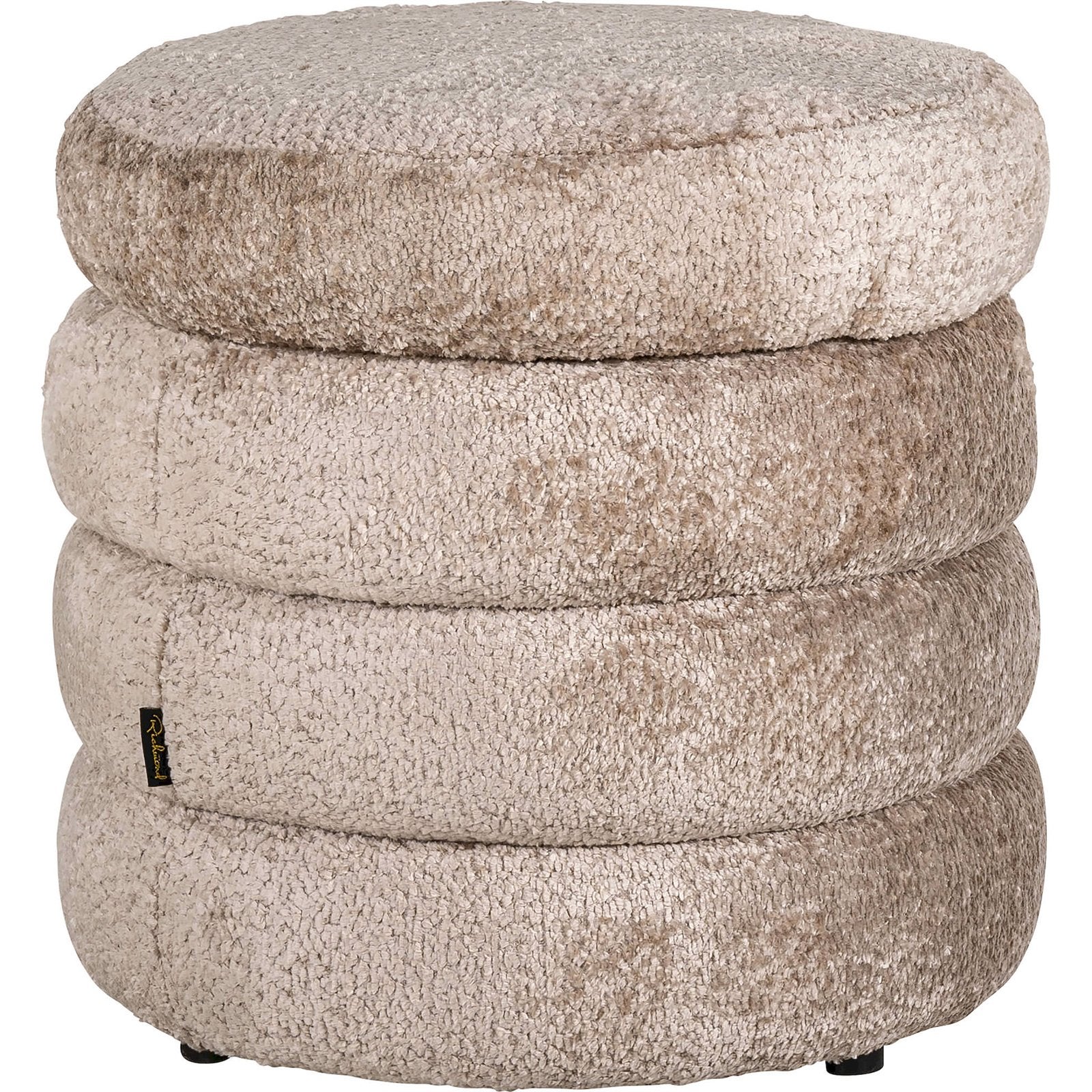 Pouf Adele Sheep Nature Douceur et Style 50 x 50 x 47 cm Beige naturel ...