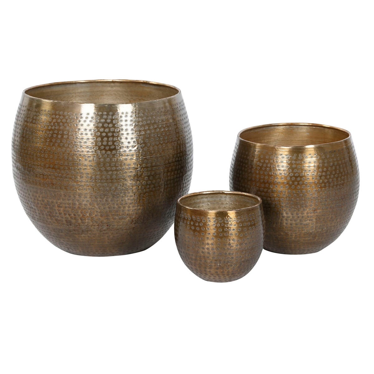 Set de pots Home ESPRIT Doré Aluminium 47 x 47 x 40,5 cm | Leroy Merlin