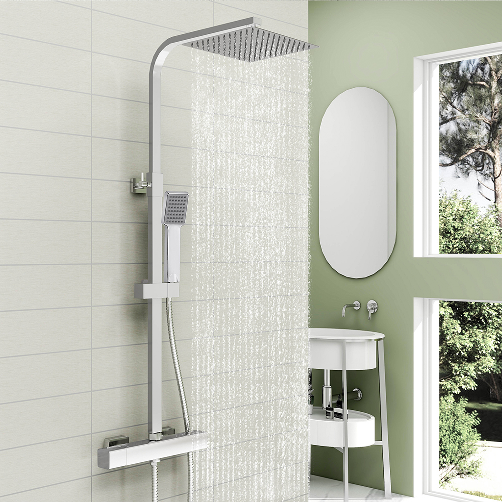 Colonne doccia con miscelatore, OCEAN ITALY, Colonna doccia quadrata ...