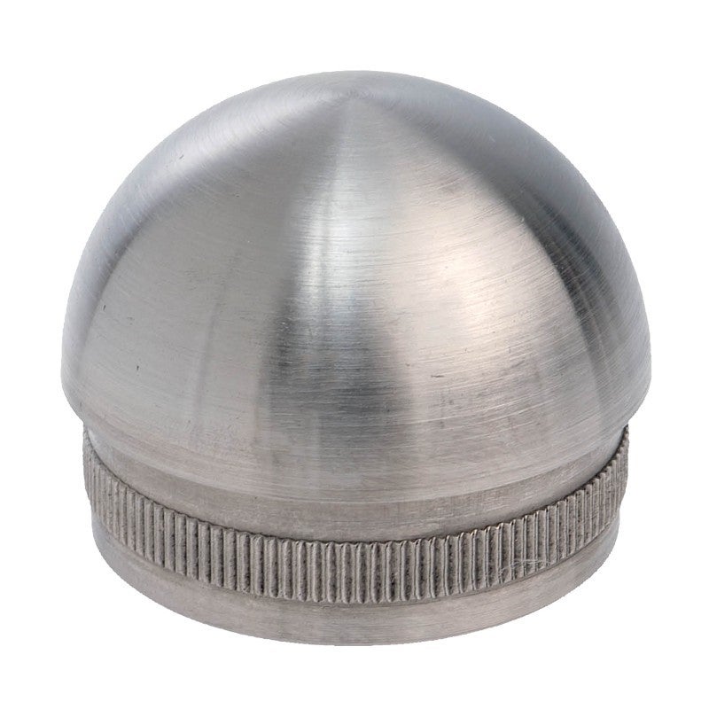 Bouchon demi sphère en inox 304 brossé pour tube rond diamètre 42,4 mm ...