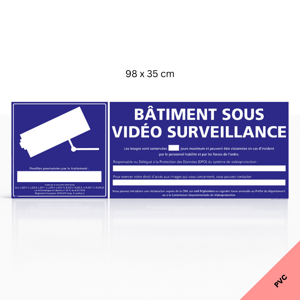Bâtiment sous vidéo protection panneau signalisation sécurité ...